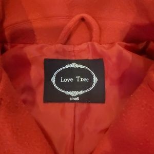 Love Tree | Jackets & Coats | Red Peacoat | Poshmark